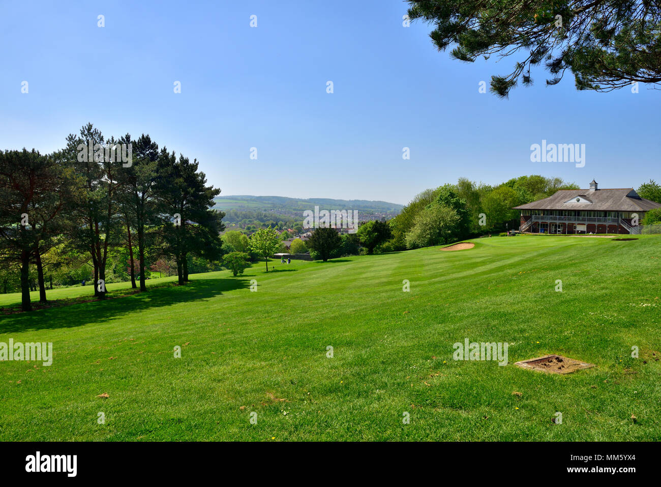 Shirehampton Park Golf Clubhouse and green on the north west of Bristol ...