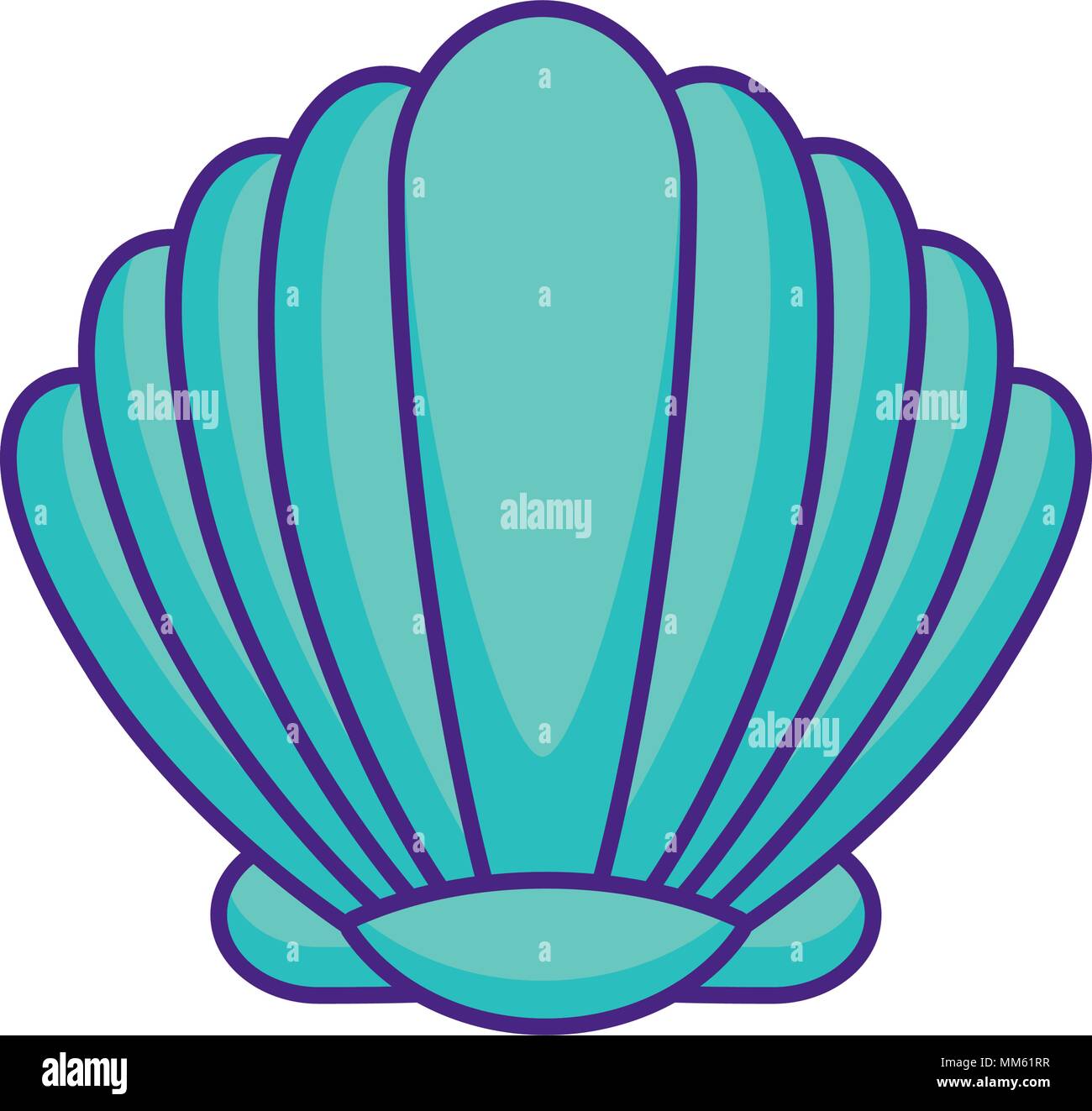 seashell icon over white background, vector illustration Stock Vector ...