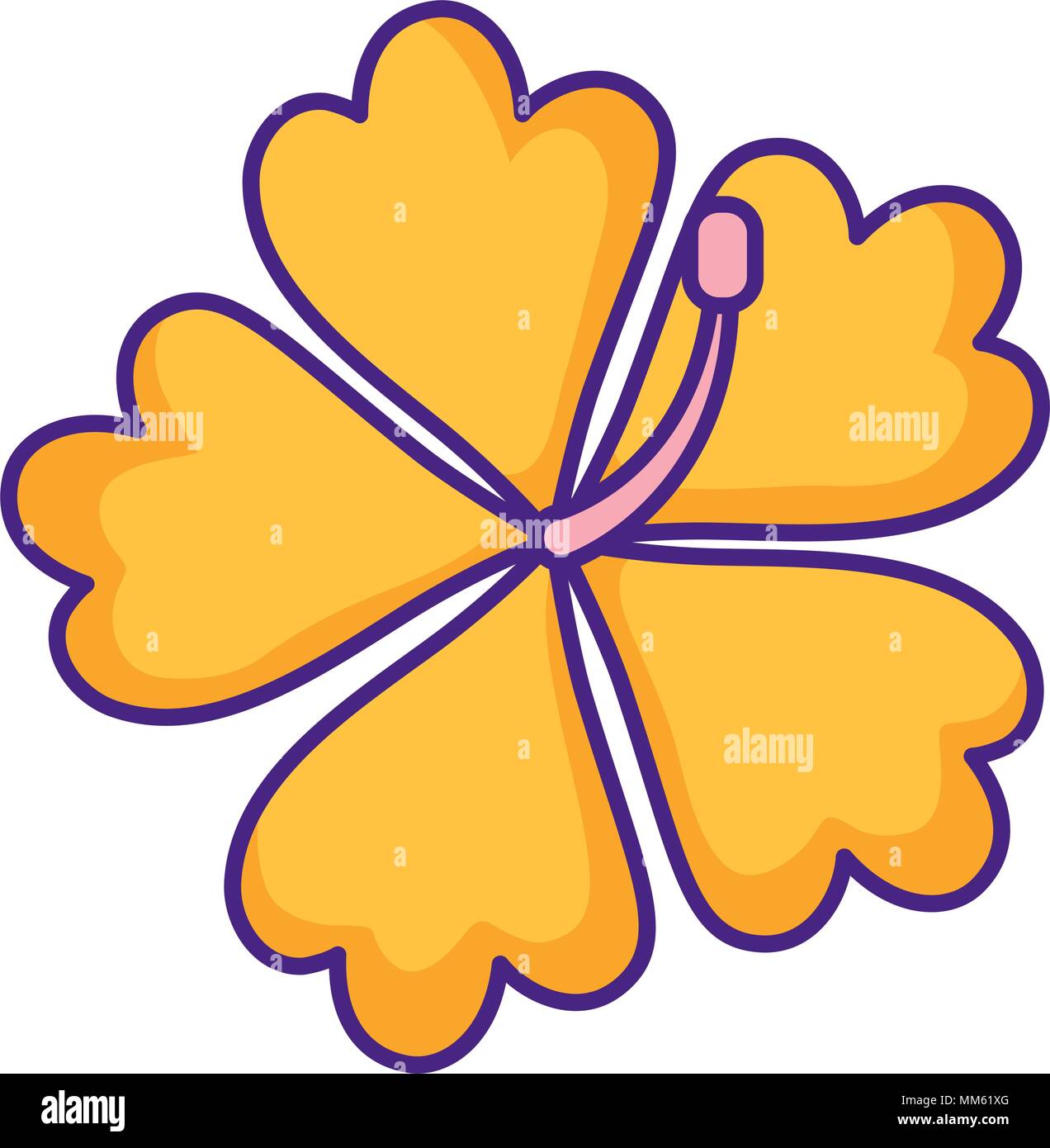 tropical flower icon over white background, vector illustration Stock ...