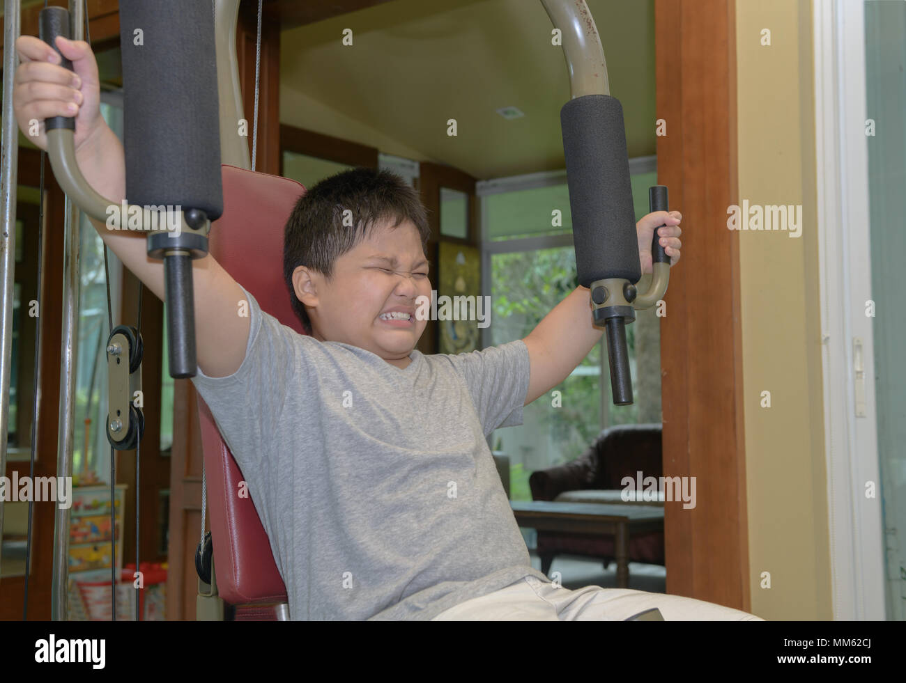 Obese children exercising hi-res stock photography and images - Alamy