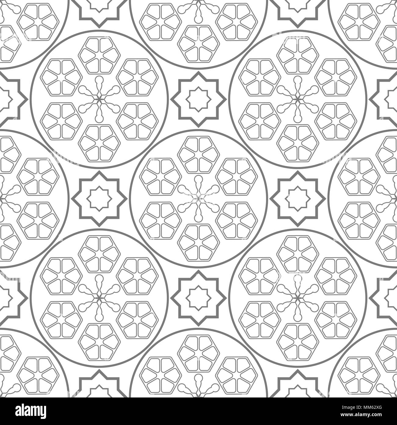 Abstract pattern in Arabian style. Seamless geometric vector background ...