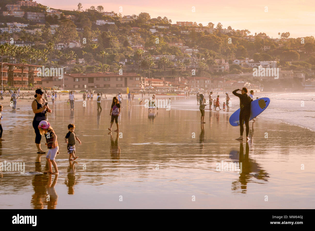 La Jolla shores at sunset Stock Photo - Alamy