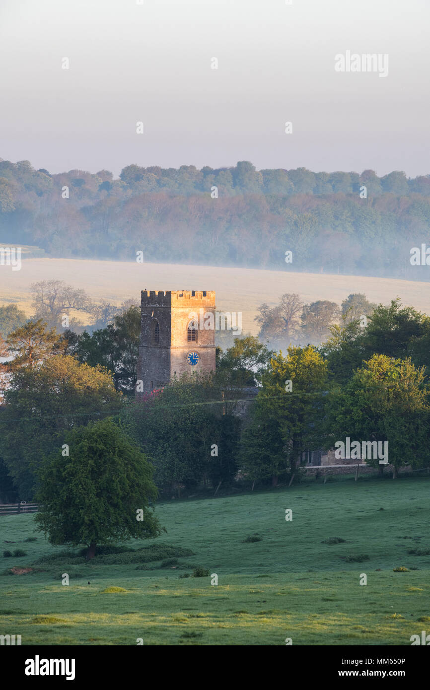 St Marys Church Upper Heyford in spring at sunrise. Upper Heyford ...