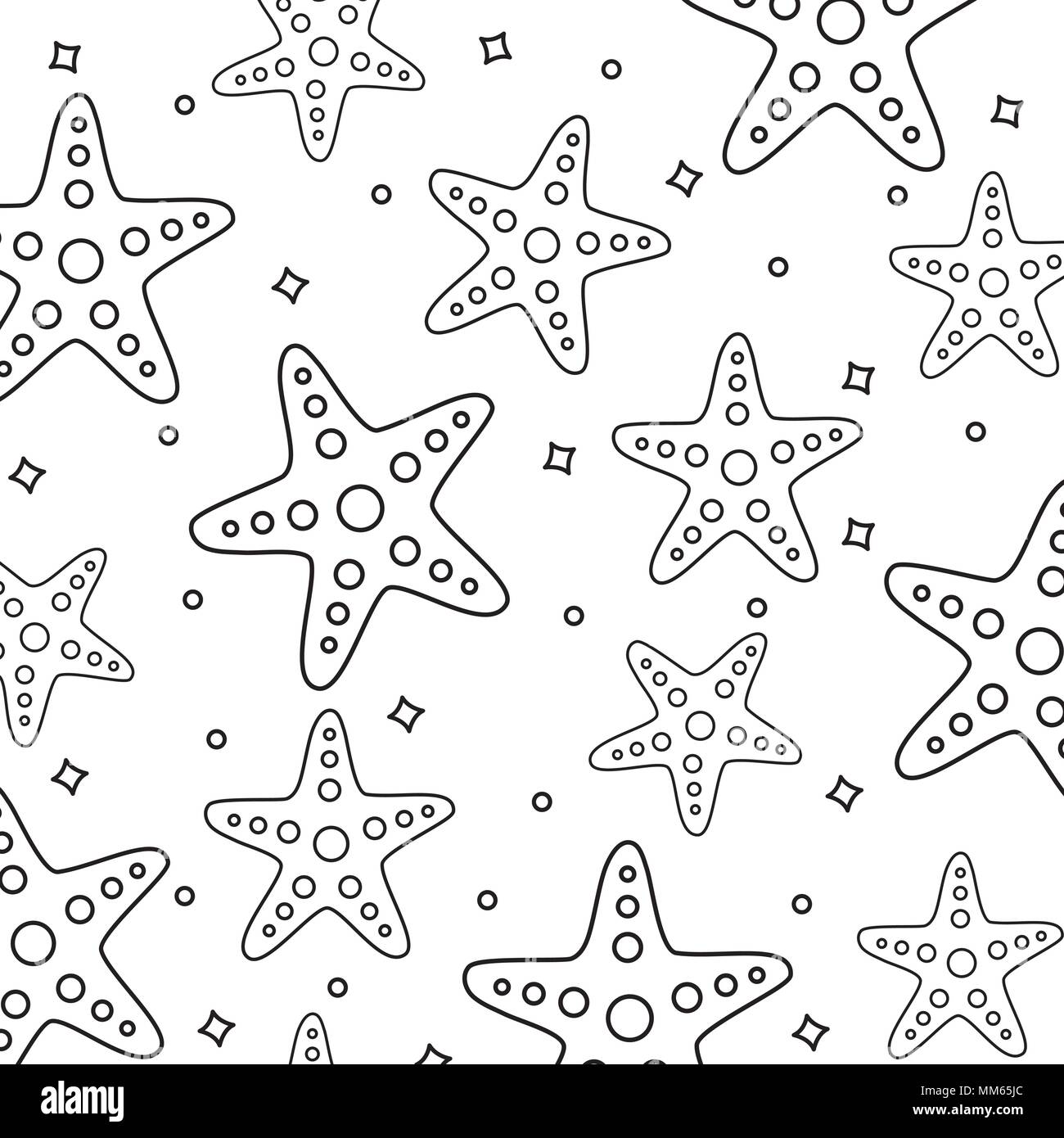 background of seastars pattern, vector illustration Stock Vector Image ...
