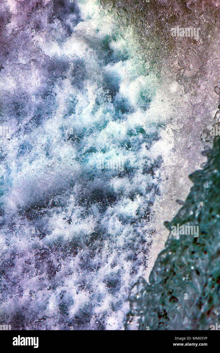 The waters of chaos. Seething, fluid, boiling, foaming, splashing water ...