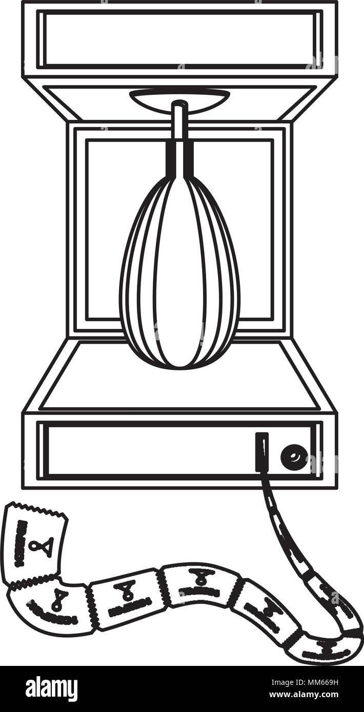 boxing arcade machine over white background, vector illustration Stock ...