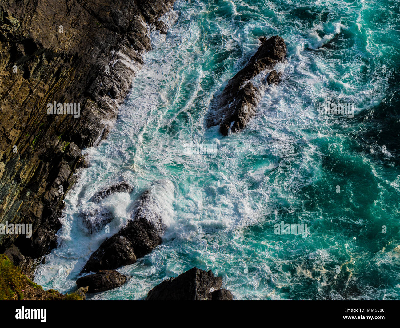 Rough Atlantic Ocean from above Stock Photo - Alamy