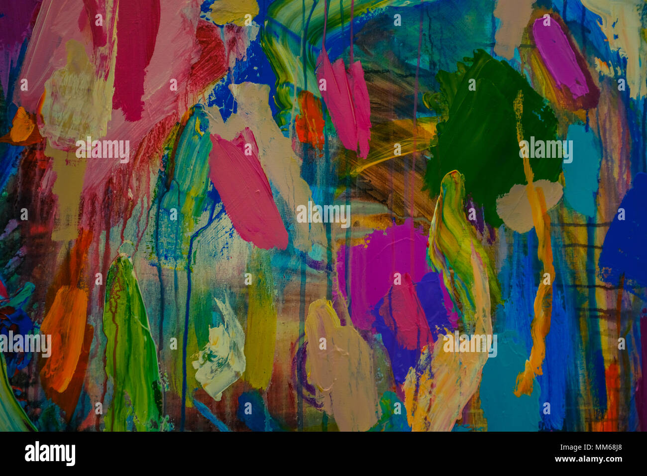 Abstract artwork- Acrylic canvas painting Stock Photo - Alamy