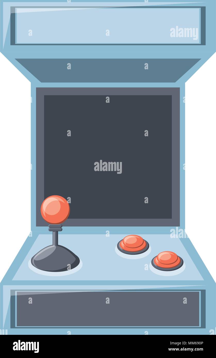 arcade machine icon over white background, colorful design. vector ...