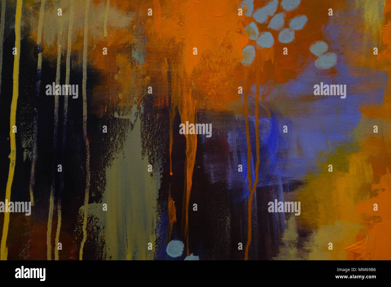 Abstract artwork- Acrylic canvas painting Stock Photo - Alamy