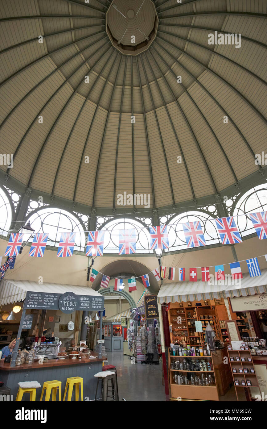 Bath Guildhall Market interior with domed roof England UK Stock Photo ...