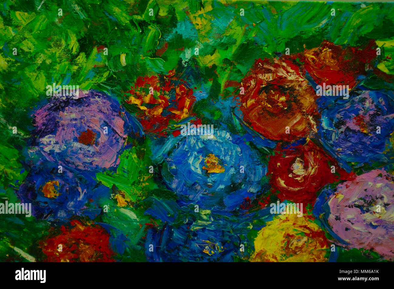 Creative Abstract Artwork Acrylic Canvas Paintings Stock Photo Alamy
