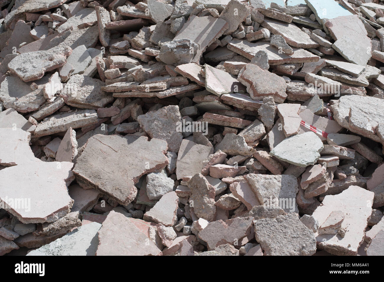 heap of beaten concrete plates from construction Stock Photo - Alamy