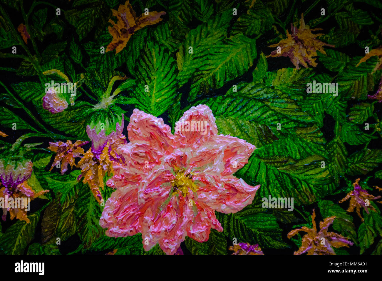 Creative abstract artwork- Acrylic canvas paintings Stock Photo - Alamy
