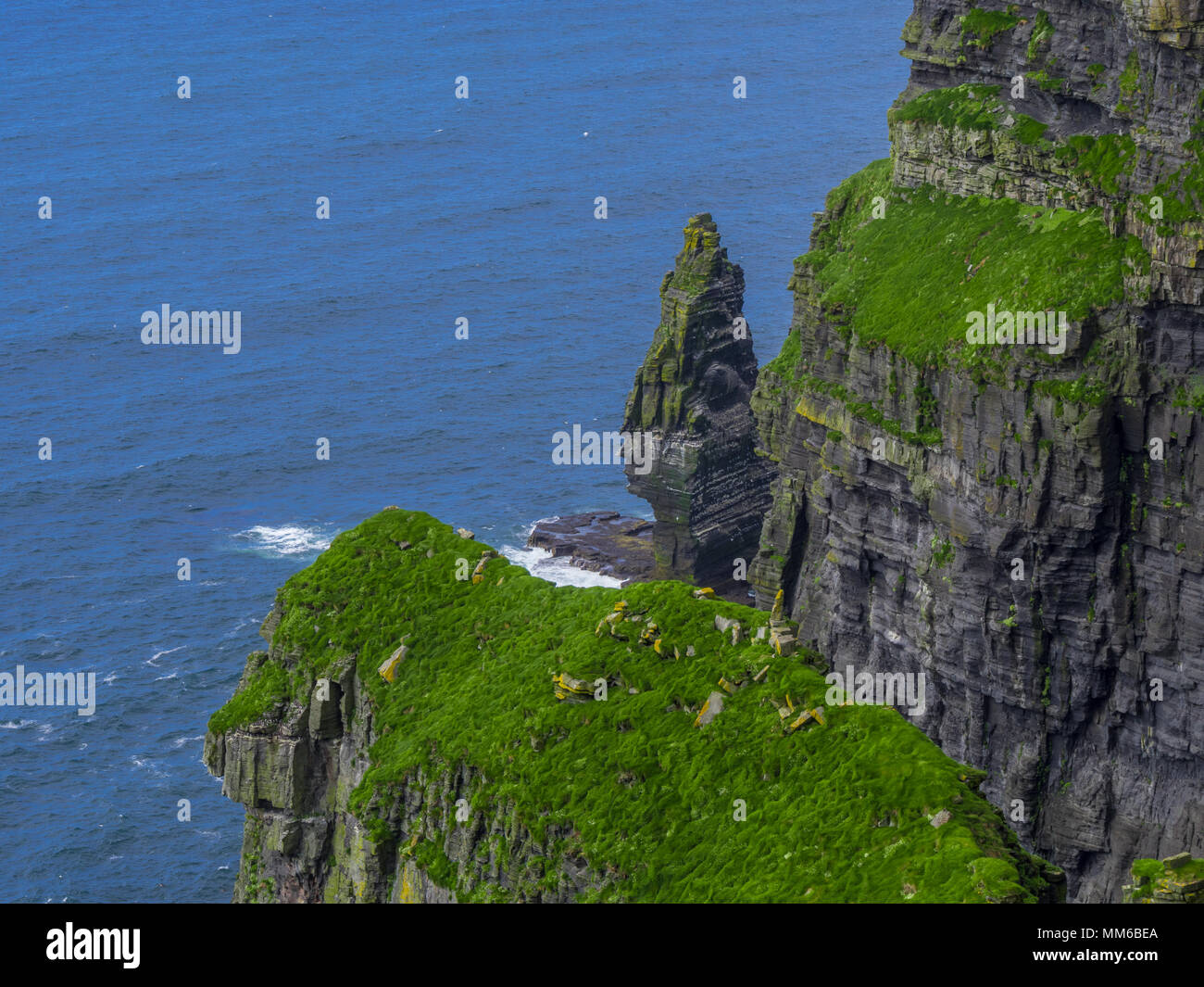World famous Cliffs of Moher at the Atlantic coast of Ireland Stock ...