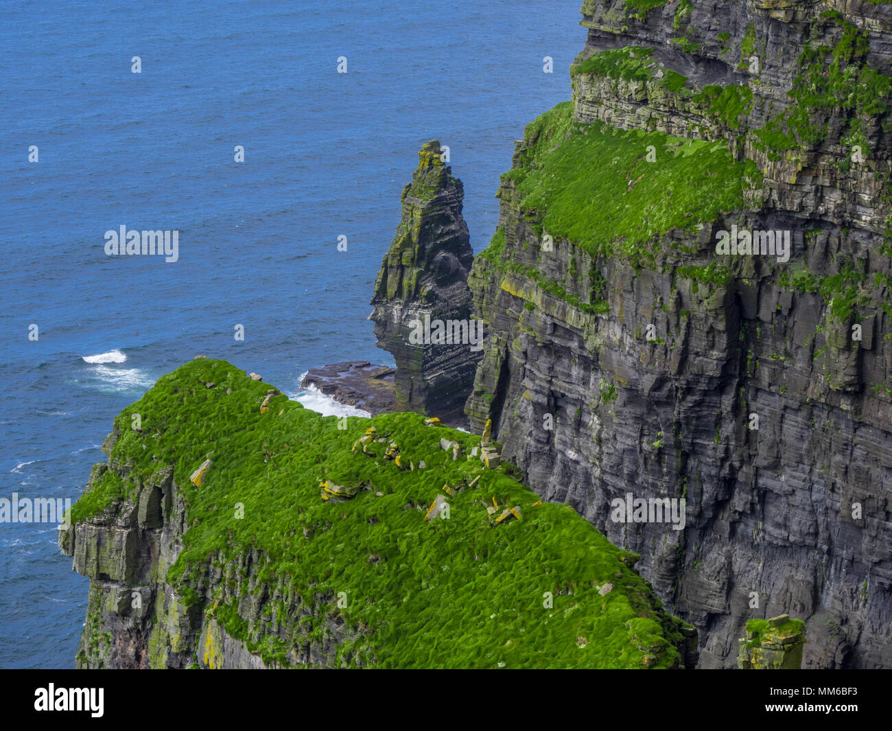 World famous Cliffs of Moher at the Atlantic coast of Ireland Stock ...