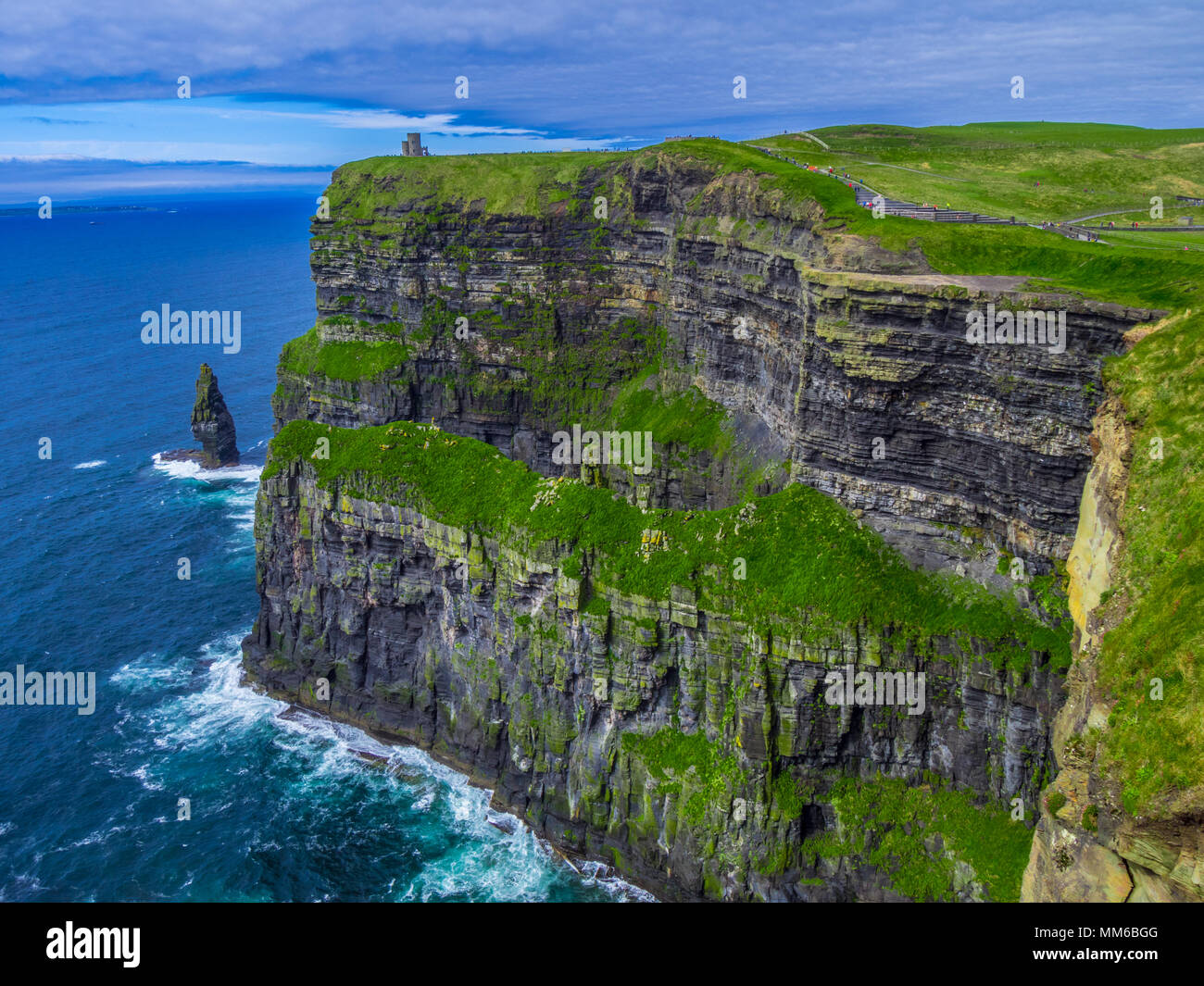 World famous Cliffs of Moher at the Atlantic coast of Ireland Stock ...
