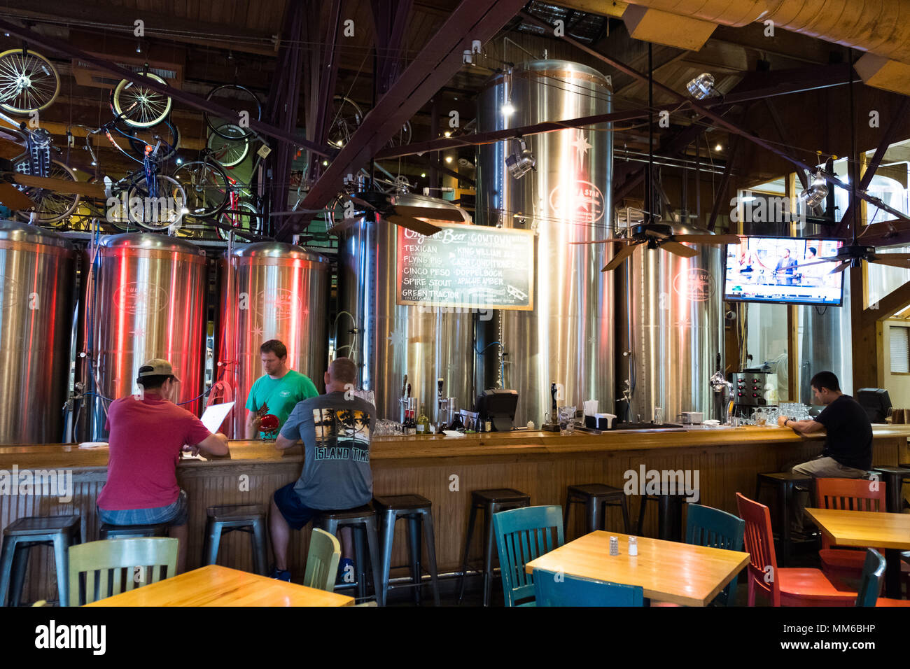 San Antonio, Texas - April 18, 2018: Blue Star Brewing Company ...