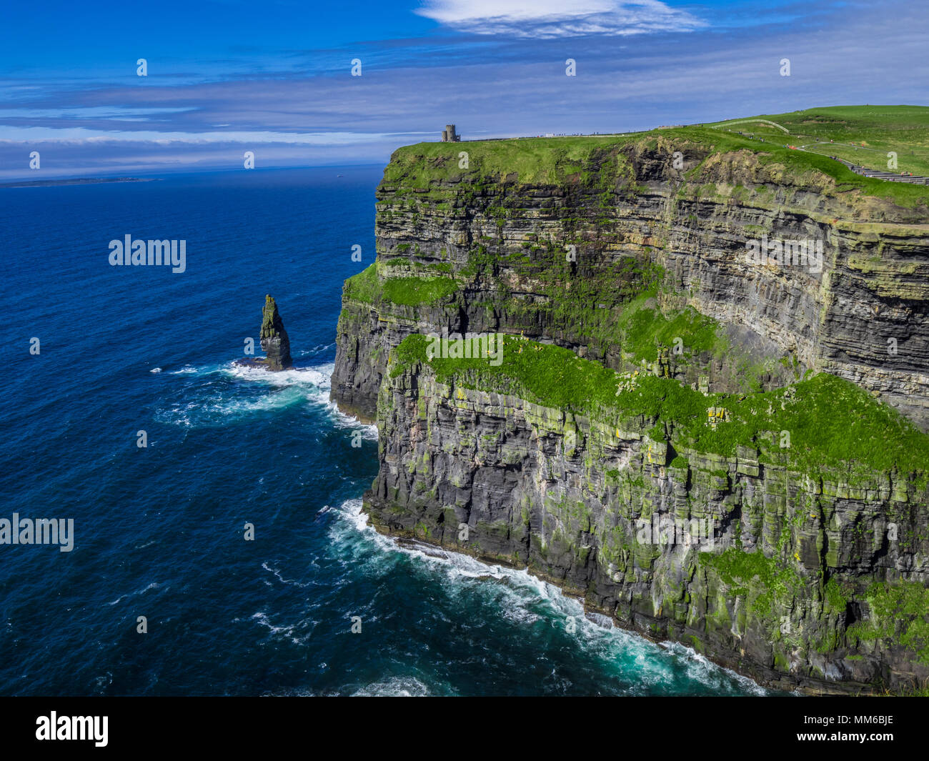 World famous Cliffs of Moher at the Atlantic coast of Ireland Stock ...