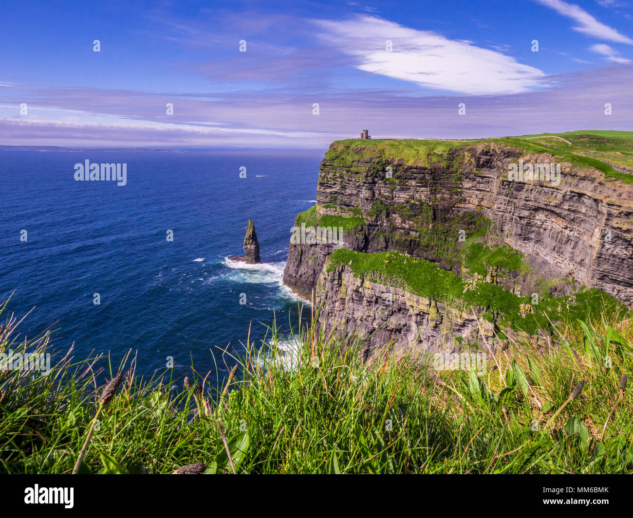 World famous Cliffs of Moher at the Atlantic coast of Ireland Stock ...