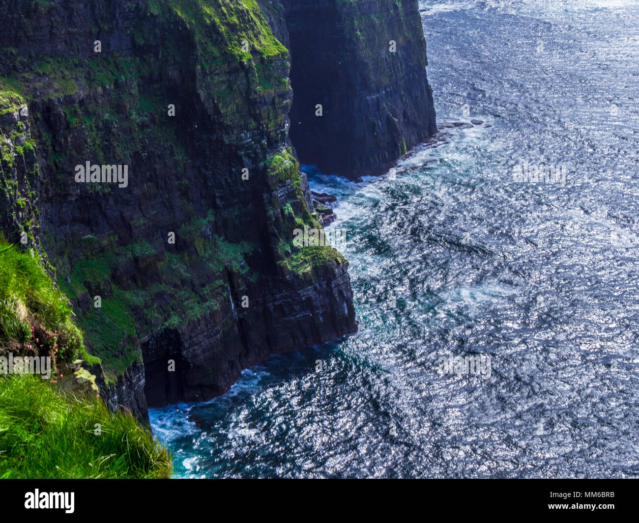 World famous Cliffs of Moher at the Atlantic coast of Ireland Stock ...