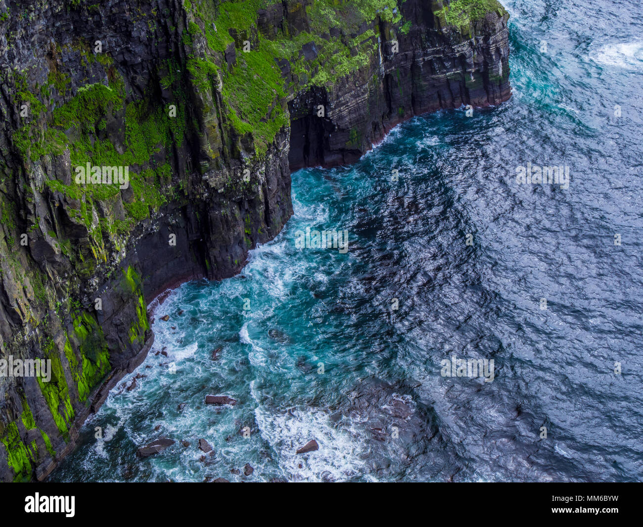 World famous Cliffs of Moher at the Atlantic coast of Ireland Stock ...