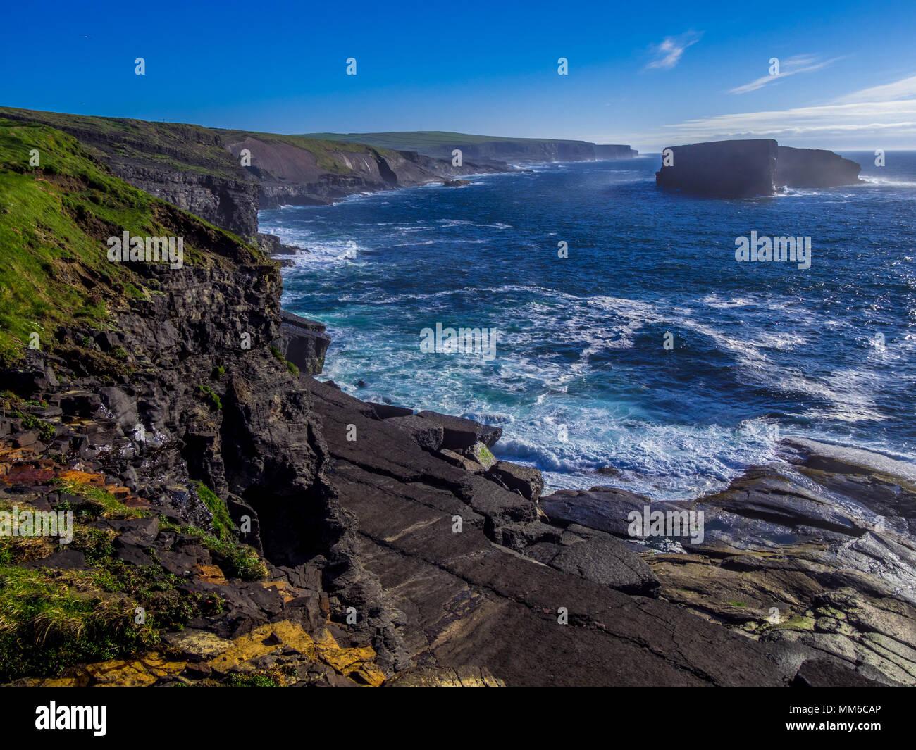 Amazing view over the Cliffs of Kilkee in Ireland Stock Photo - Alamy
