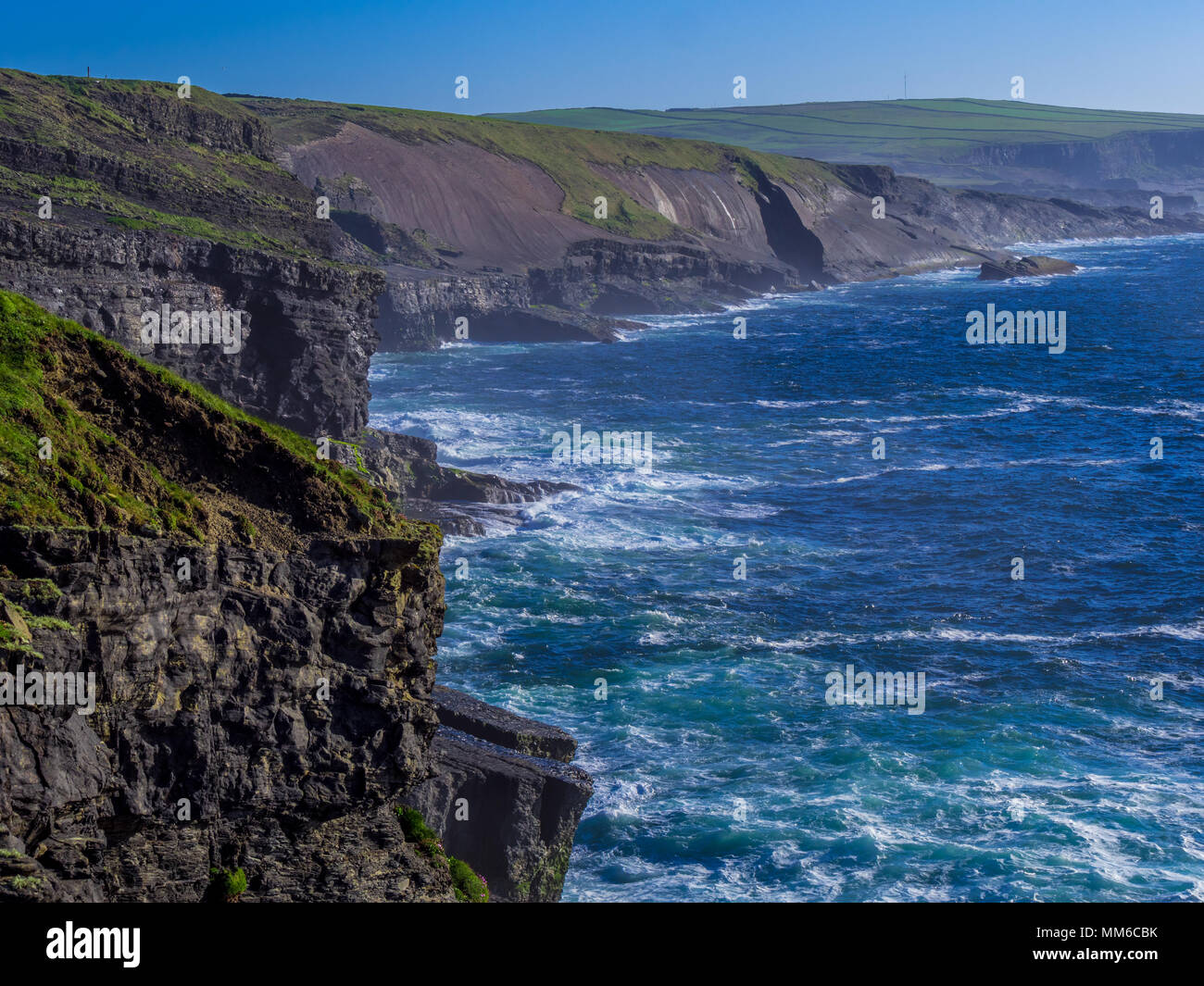 Beautiful Irish west coast to the Atlantic Ocean at the Cliffs of ...
