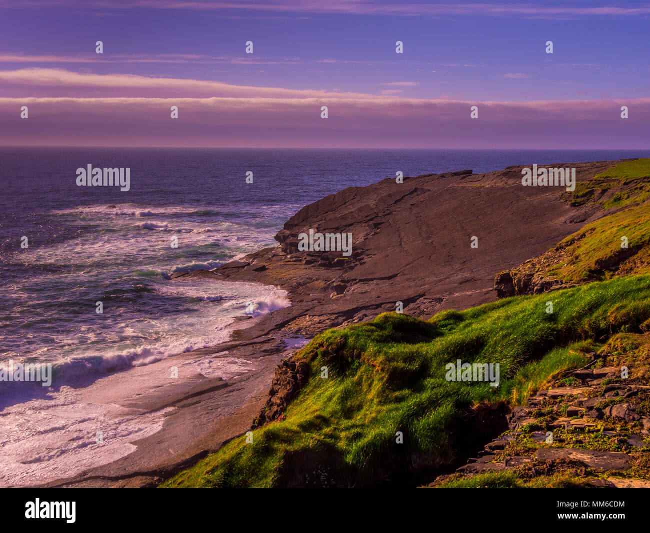 Amazing view over the Cliffs of Kilkee in Ireland Stock Photo - Alamy