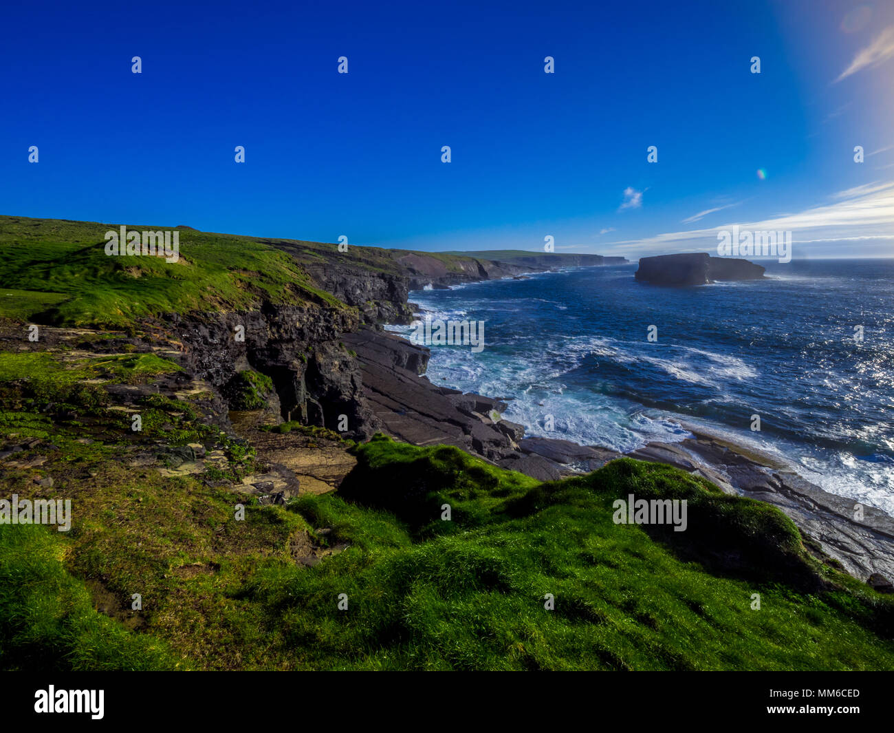 Amazing view over the Cliffs of Kilkee in Ireland Stock Photo - Alamy