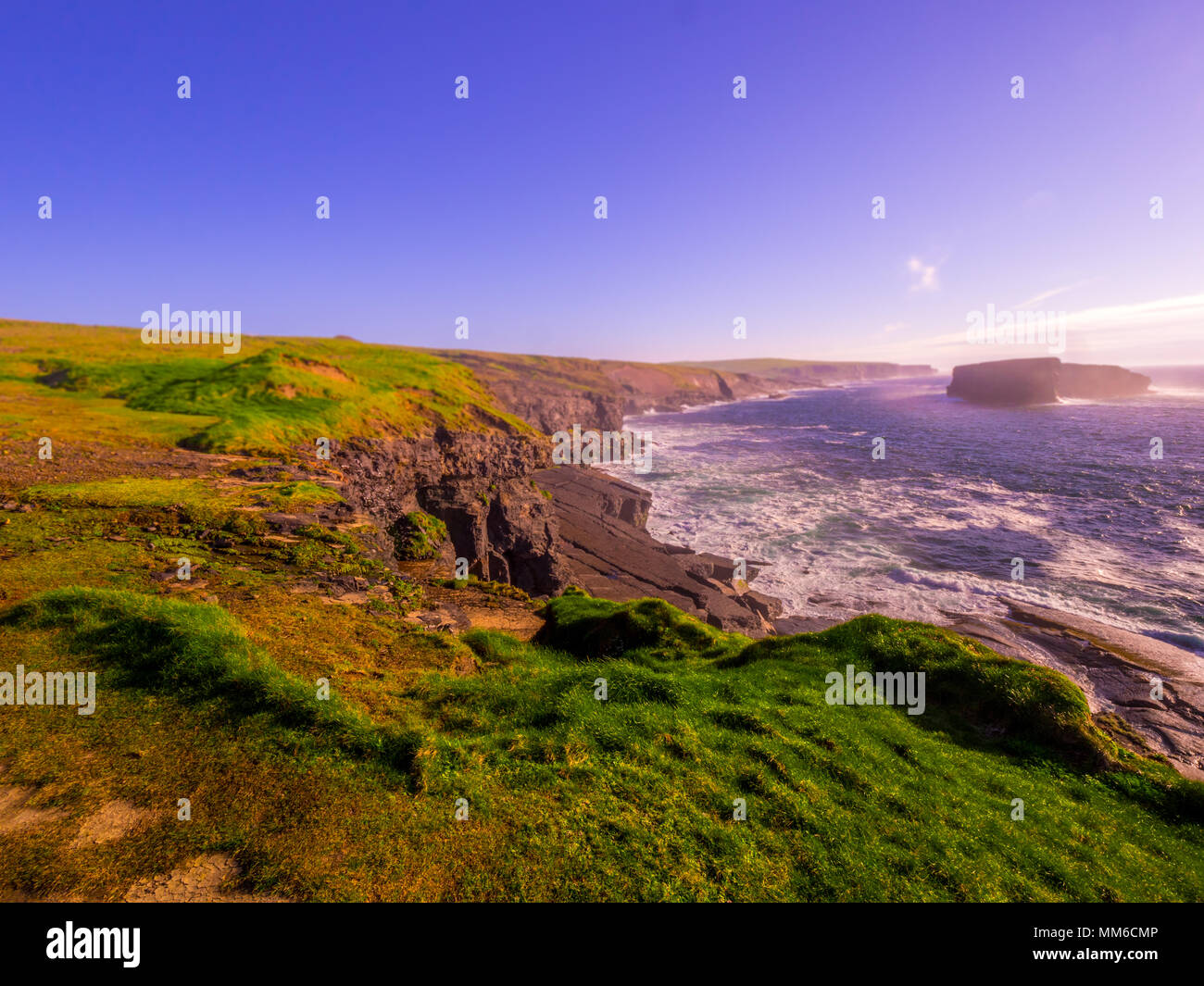 Amazing view over the Cliffs of Kilkee in Ireland Stock Photo - Alamy