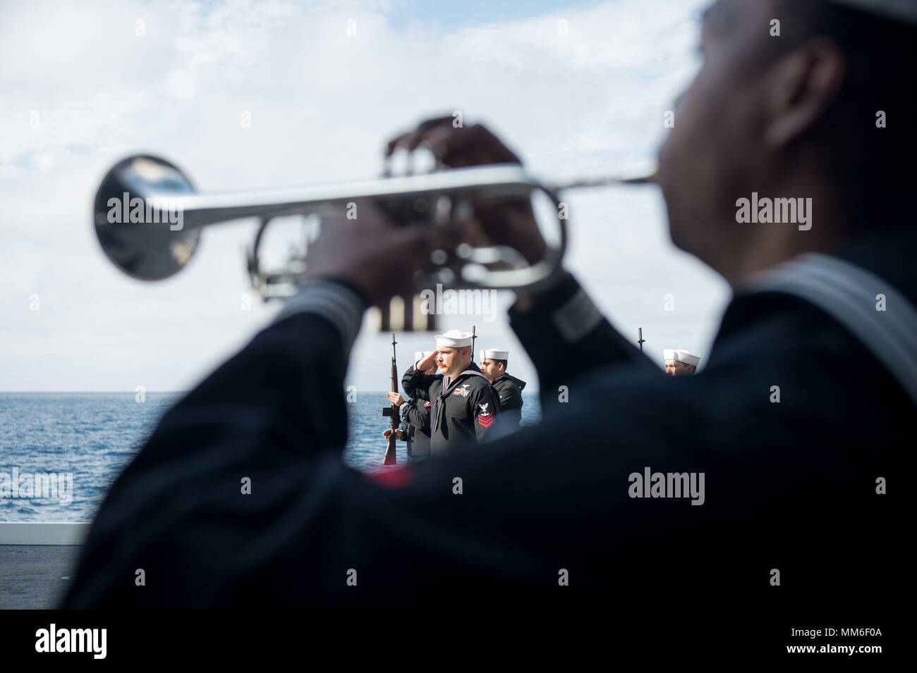 170910-N-BR087-374 PACIFIC OCEAN (Sept. 10, 2017) Aviation Ordnanceman ...