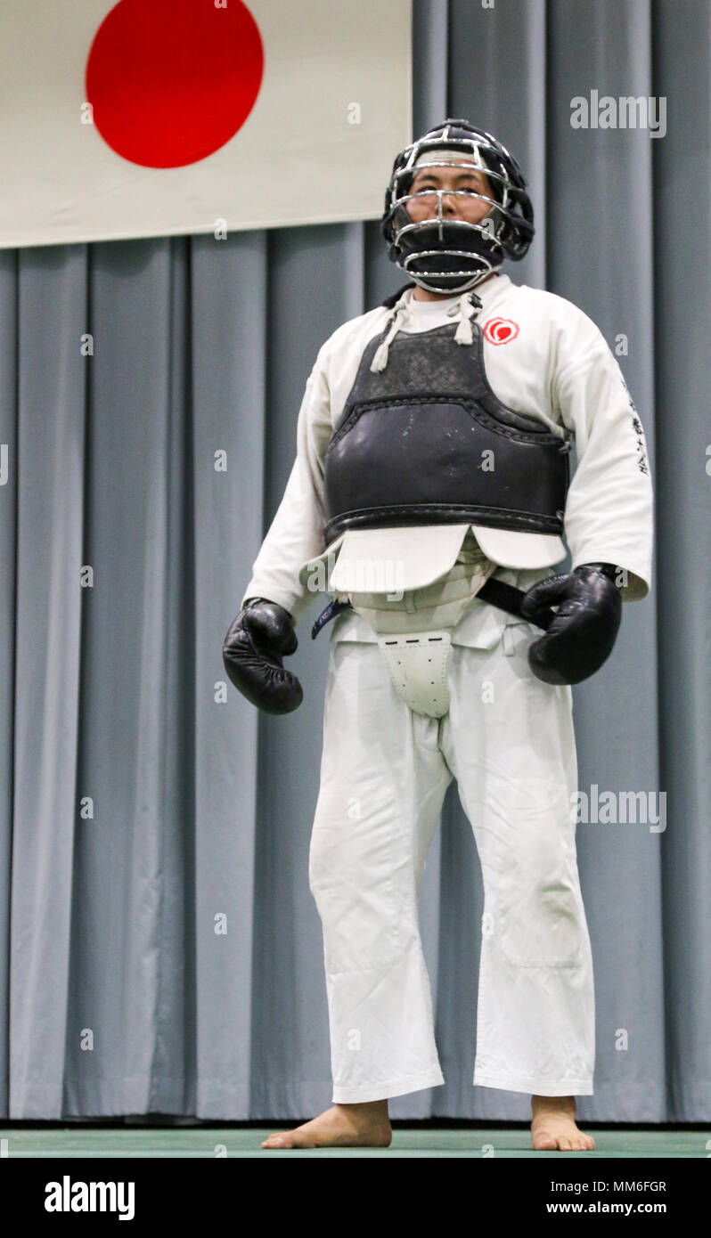 A Japanese Ground Self-Defense Force Soldier readies himself for a ...