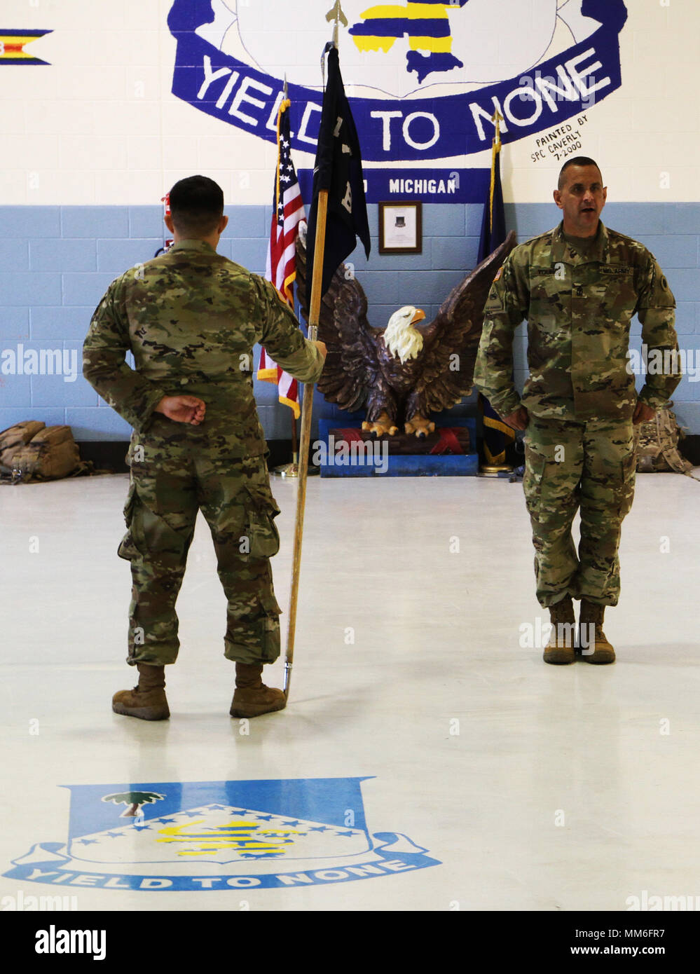 Michigan Army National Guard First Sgt. Stephen Young calls Bravo ...