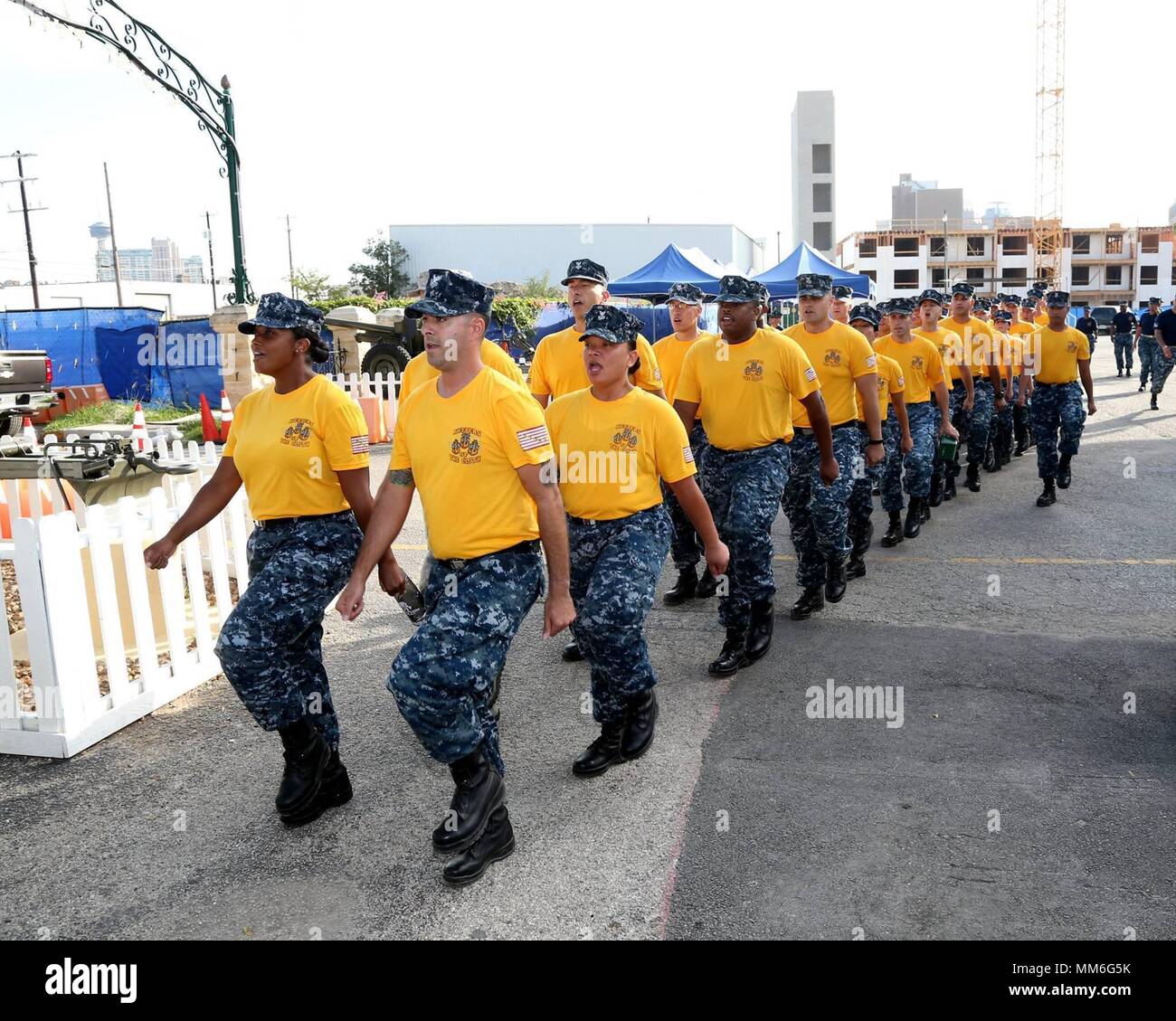 SAN ANTONIO (Sept. 8, 2017) Chief petty officer (CPO) selectees depart ...