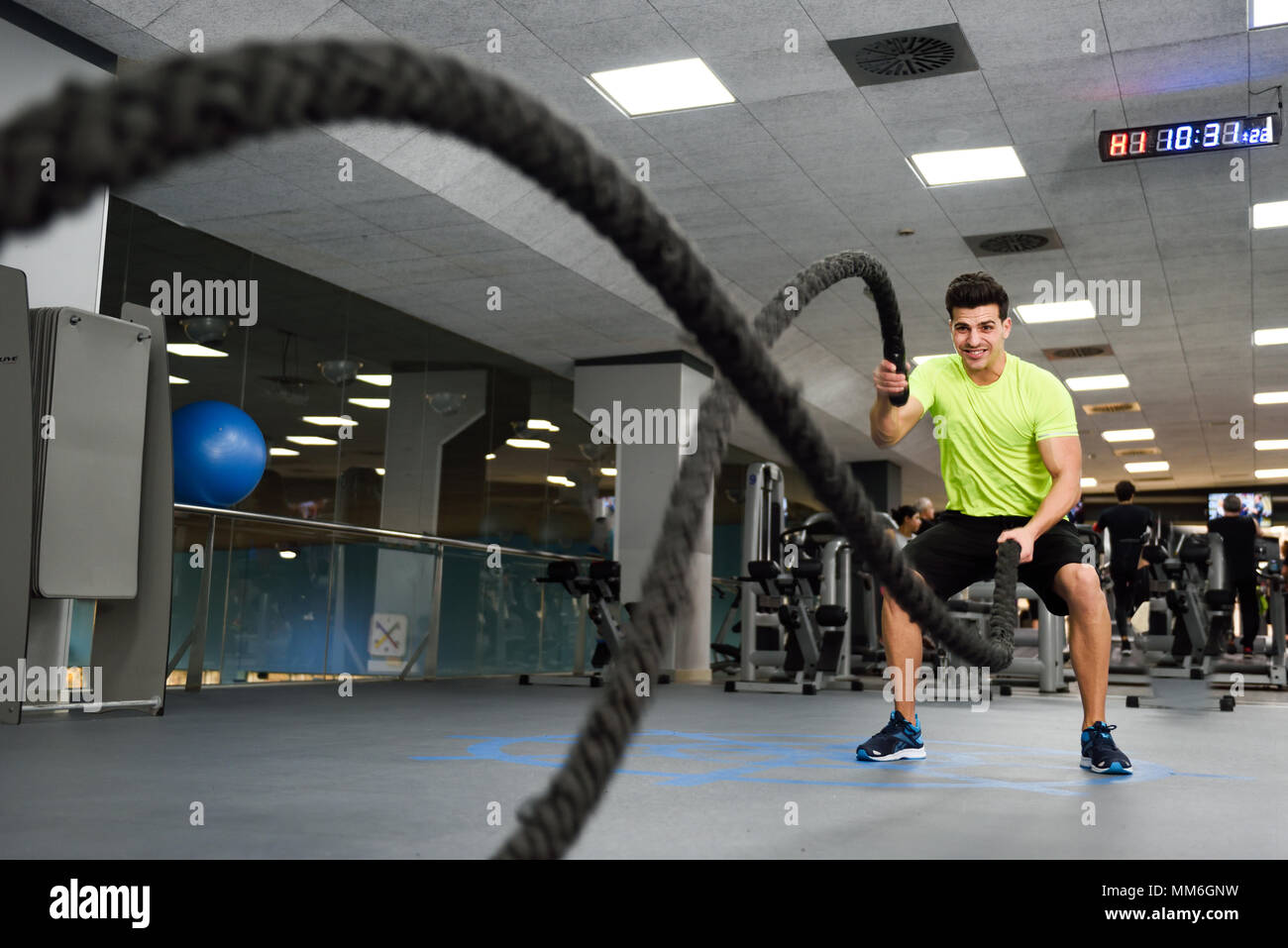 Man lifting gym fun hi-res stock photography and images - Alamy