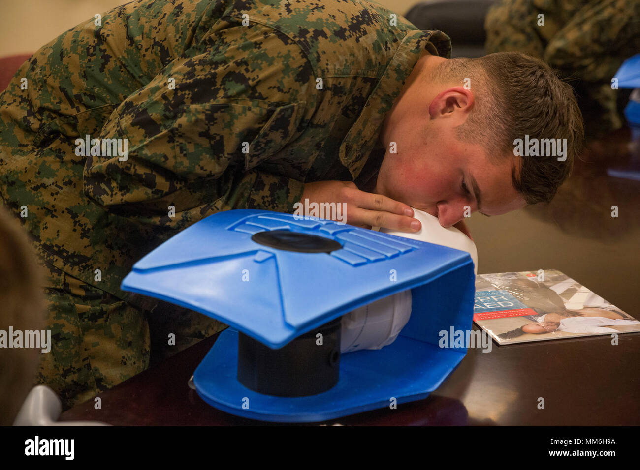 Marine Corps Lance Cpl. Seth Spradlin, a radio operator with 3rd Force ...