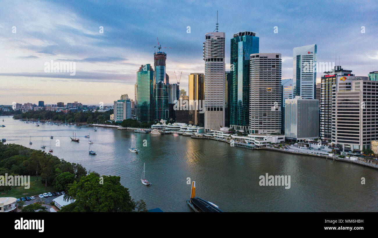 Brisbane Aerial Skyline High Resolution Stock Photography and Images ...