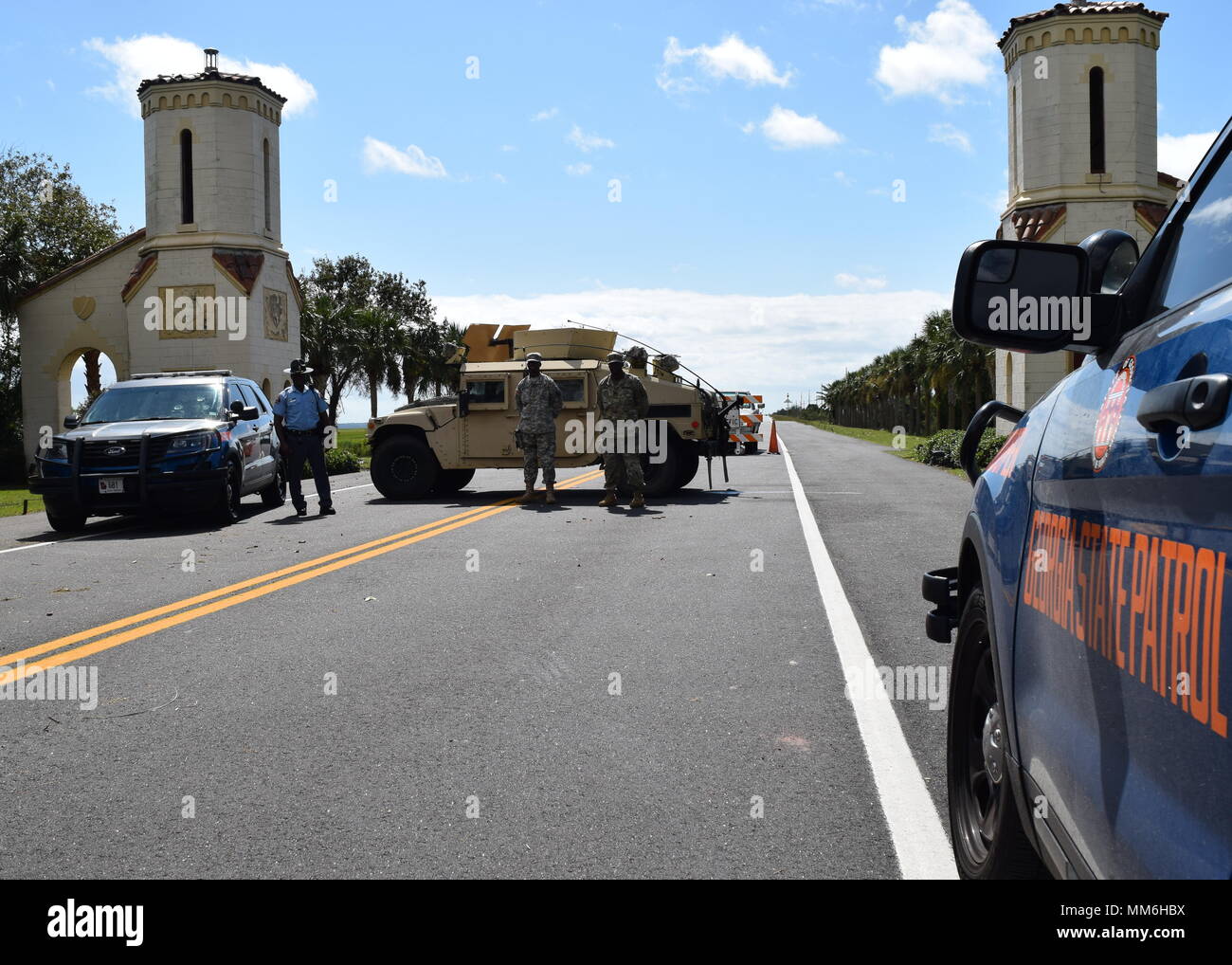 Georgia Army National Guard Pvt. Tarik Jefferson and Spc. James Adams ...
