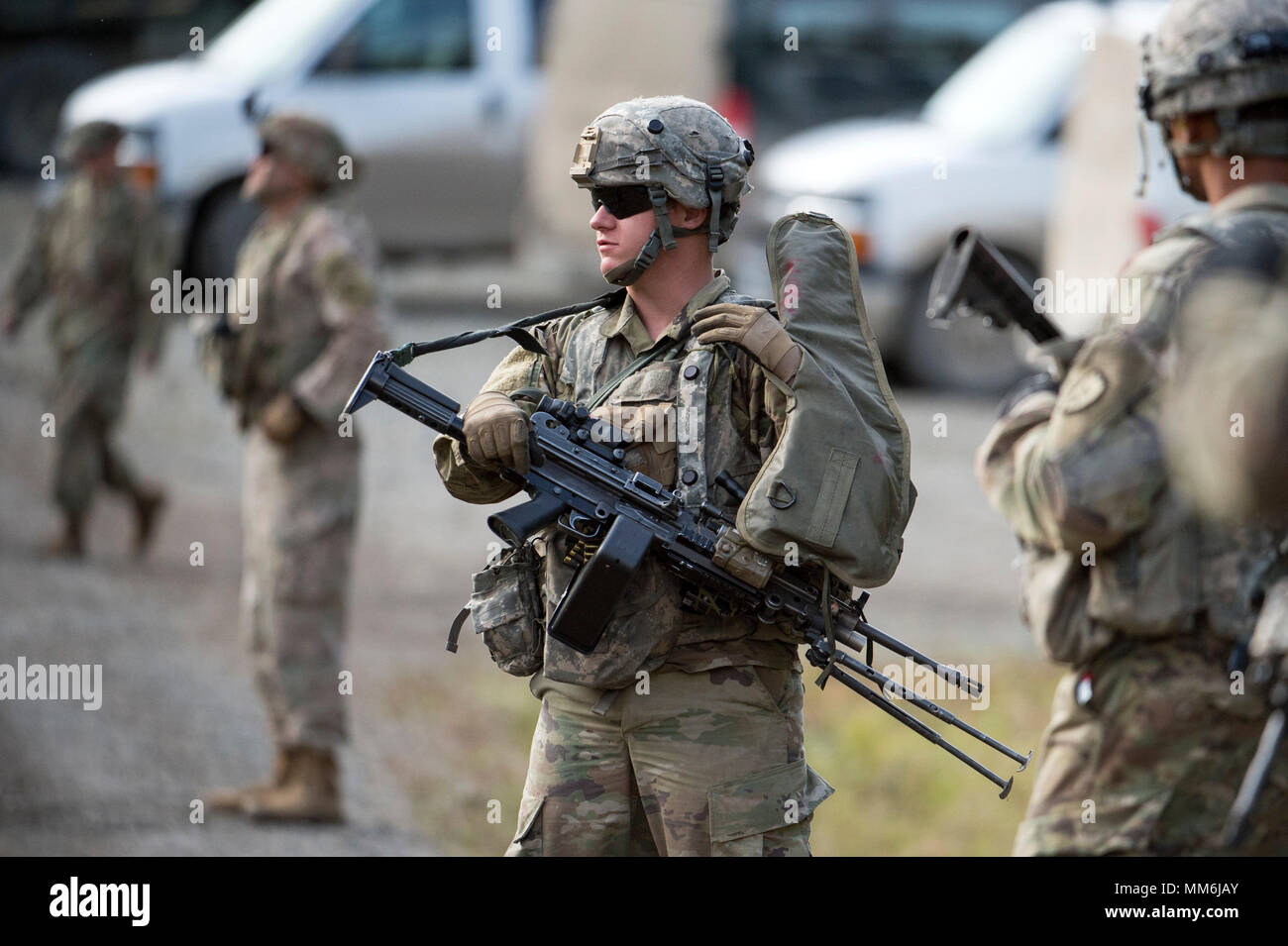 Soldiers assigned to Charlie Company, 1st Battalion, 5th Infantry ...