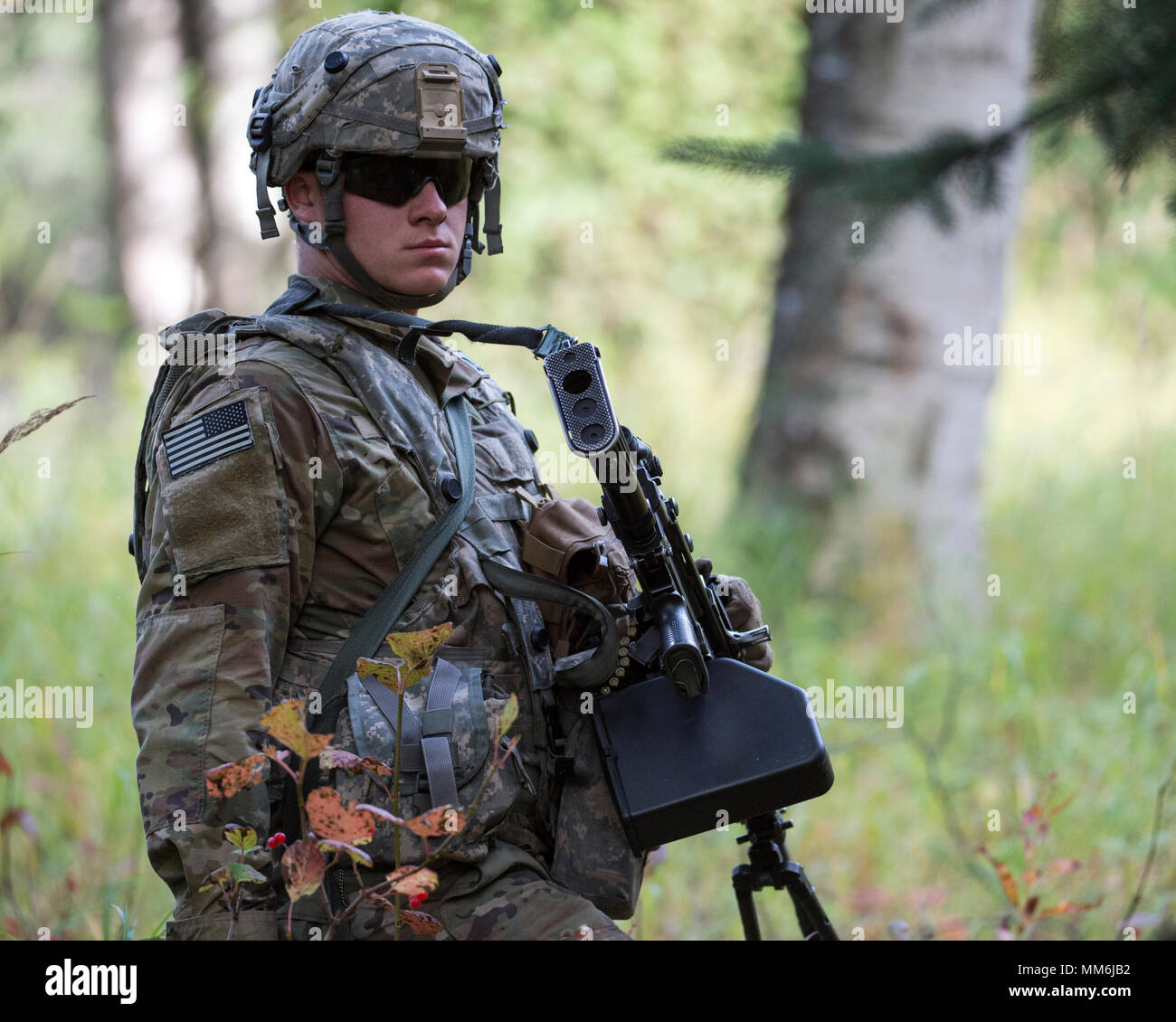 A Soldier assigned to Charlie Company, 1st Battalion, 5th Infantry ...