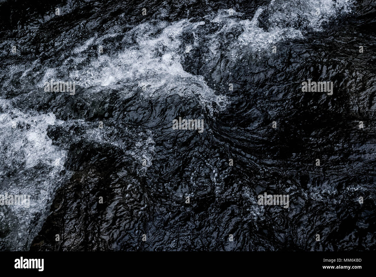 Abstract dark blue Waterfall wave water background texture Stock Photo ...