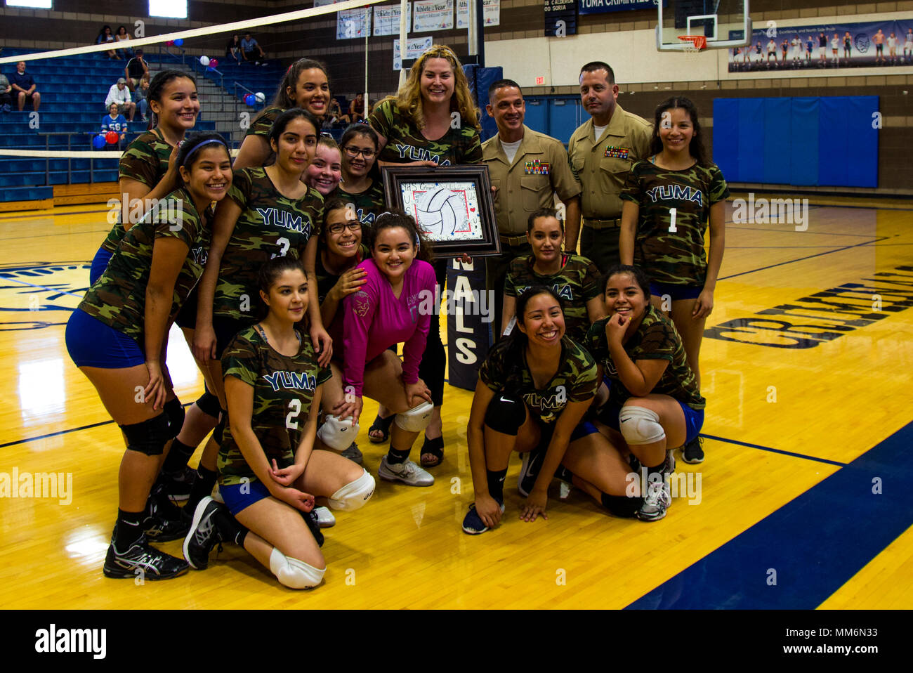 Yuma High School Girls Volleyball Team High Resolution Stock ...