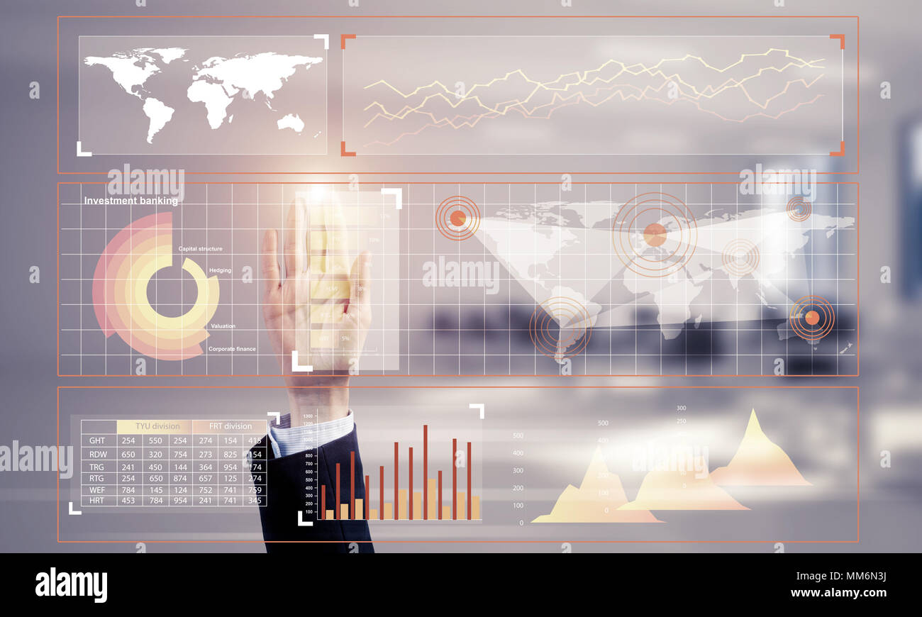Concept of using modern technologies for business globalization Stock ...