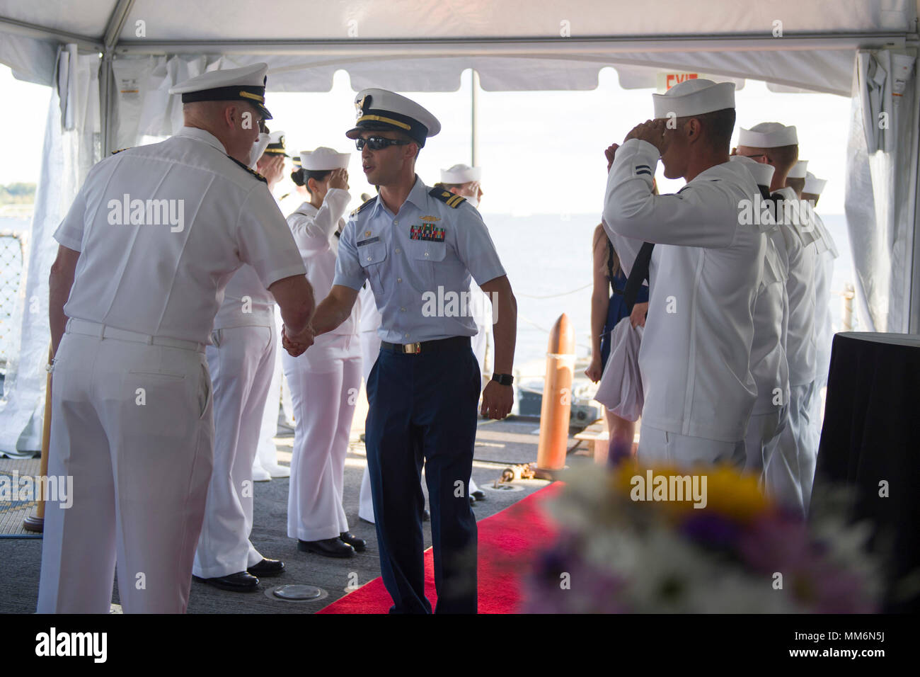 170909-N-HB733-086 NEW LONDON, CONN. (Sep. 9, 2017) Cmdr. David Wroe ...