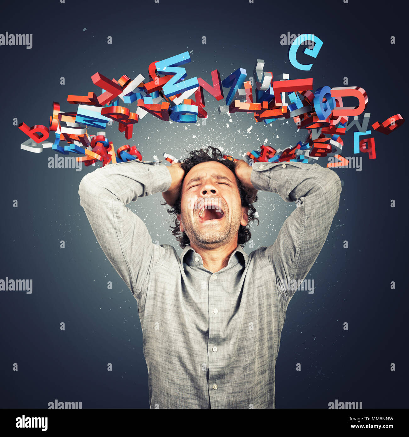 Angry crying man hi-res stock photography and images - Alamy