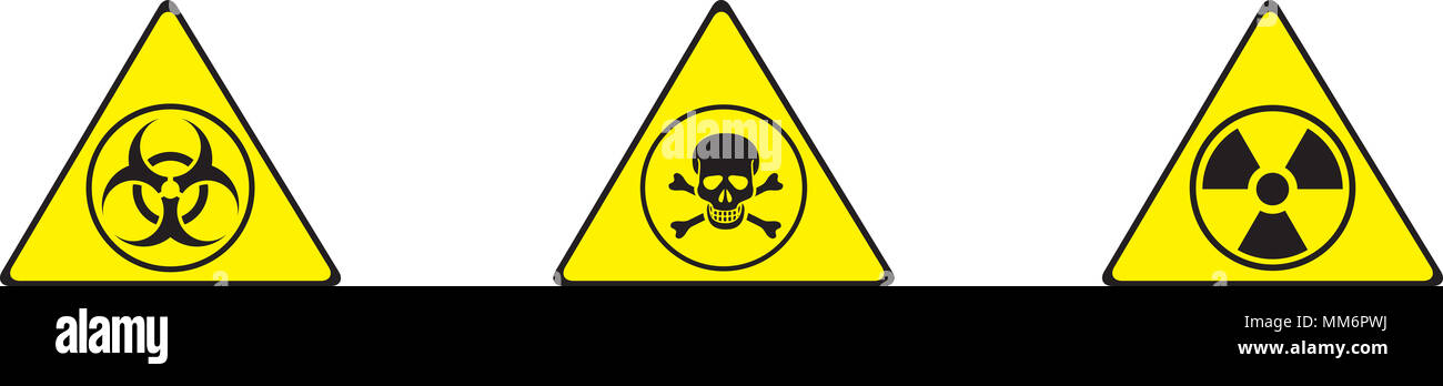 Illustration of warning signs Stock Photo - Alamy