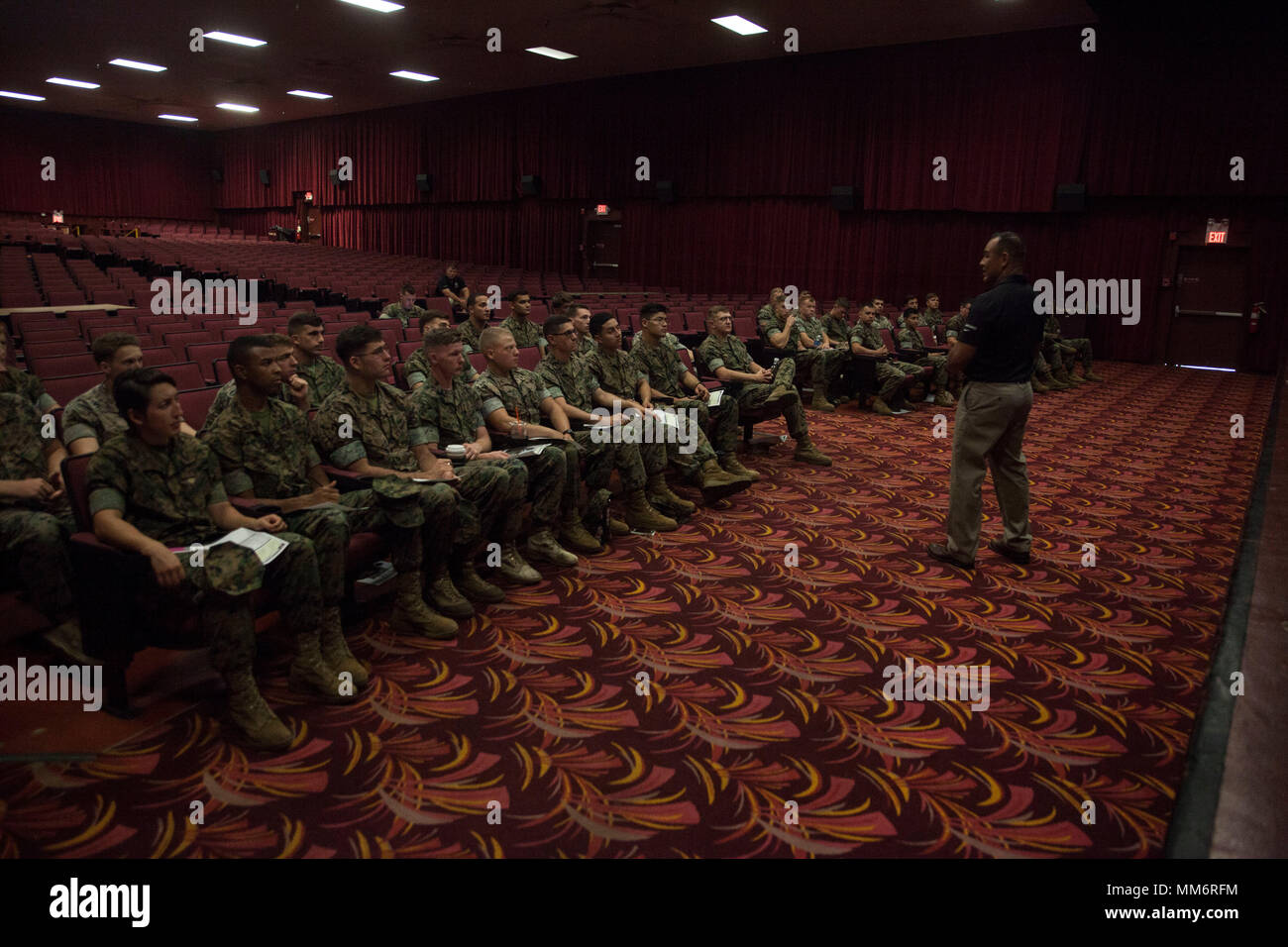 A recruiter with the U.S. Marine Corps Forces Special Operations ...