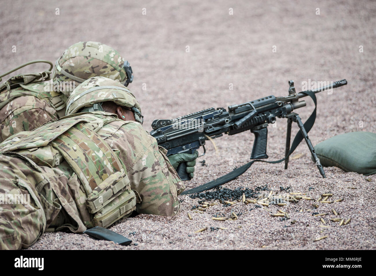 U.S soldiers of 1/501st ARB conduct M249 Qualification Sept. 12, 2017 ...