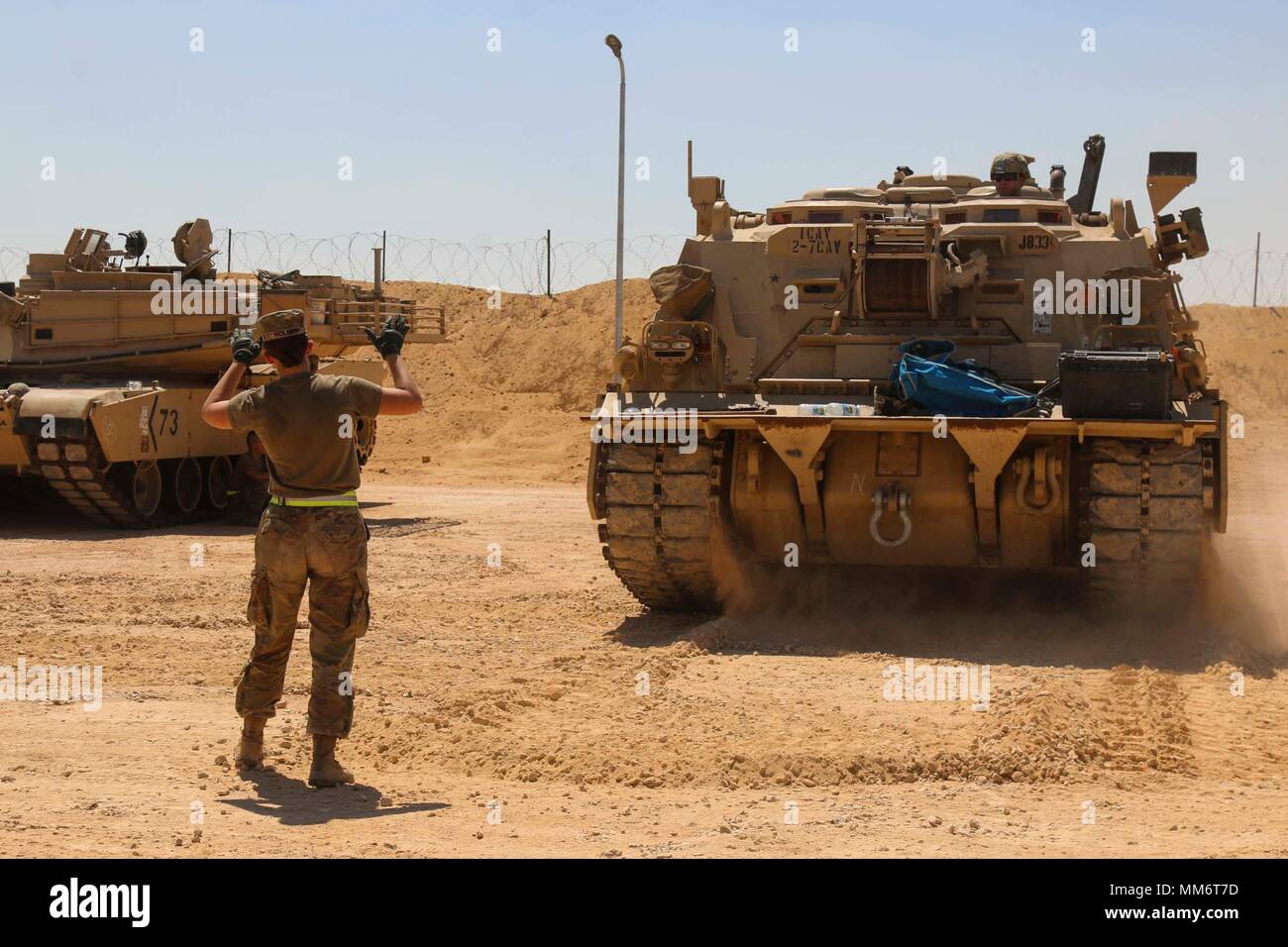 Spc. Courtney Holman, a tank mechanic assigned to Juliet Forward ...